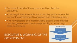 HOW THE STATE GOVERNMENT WORKS, for grade 7 | PPTX