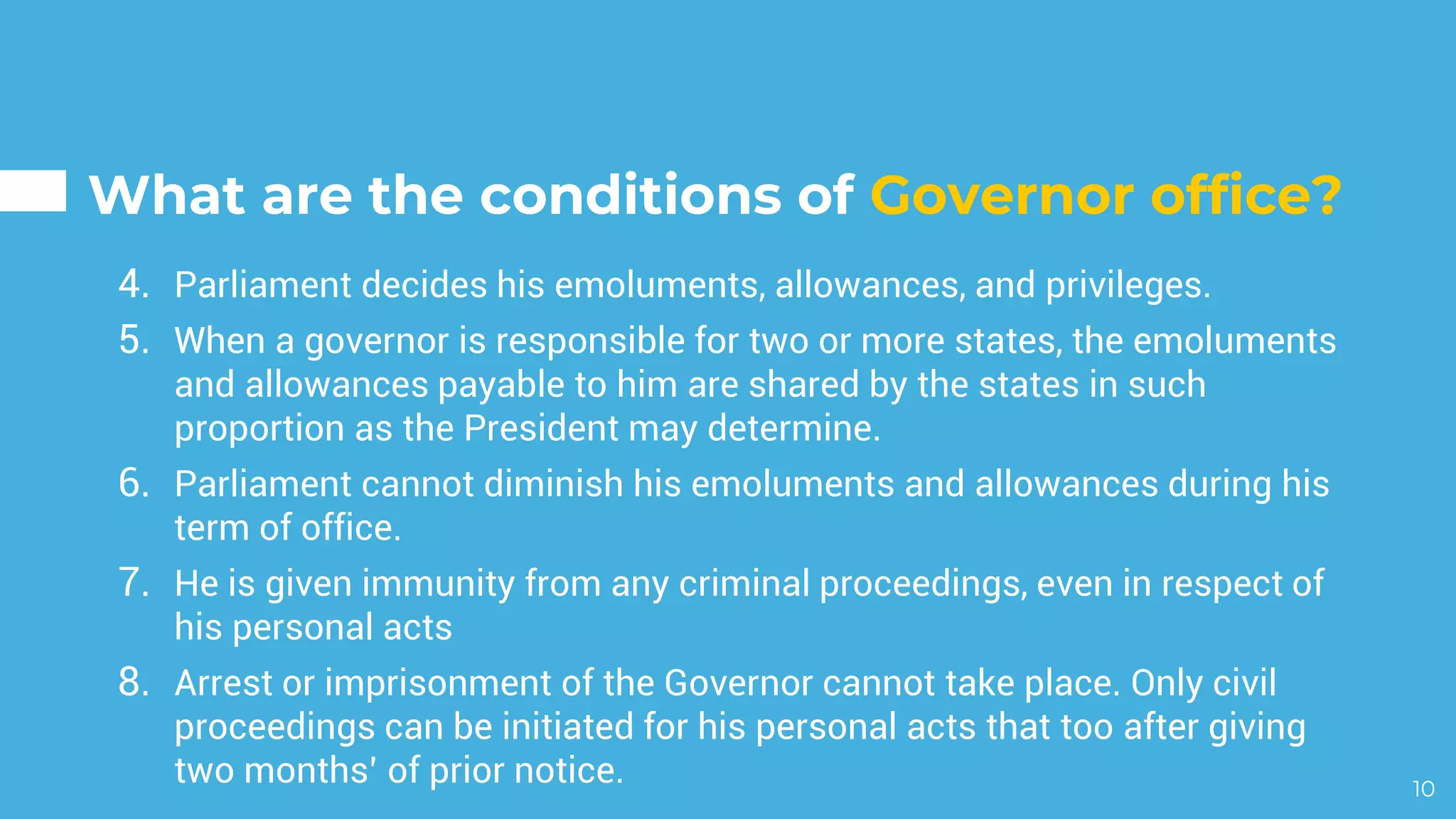 Governor - Powers and Functions | PDF