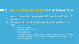 Governor - Powers and Functions | PDF