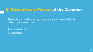 Governor - Powers and Functions | PDF