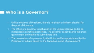 Governor - Powers and Functions | PDF
