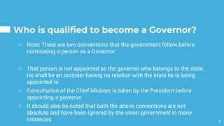 Governor - Powers and Functions | PDF