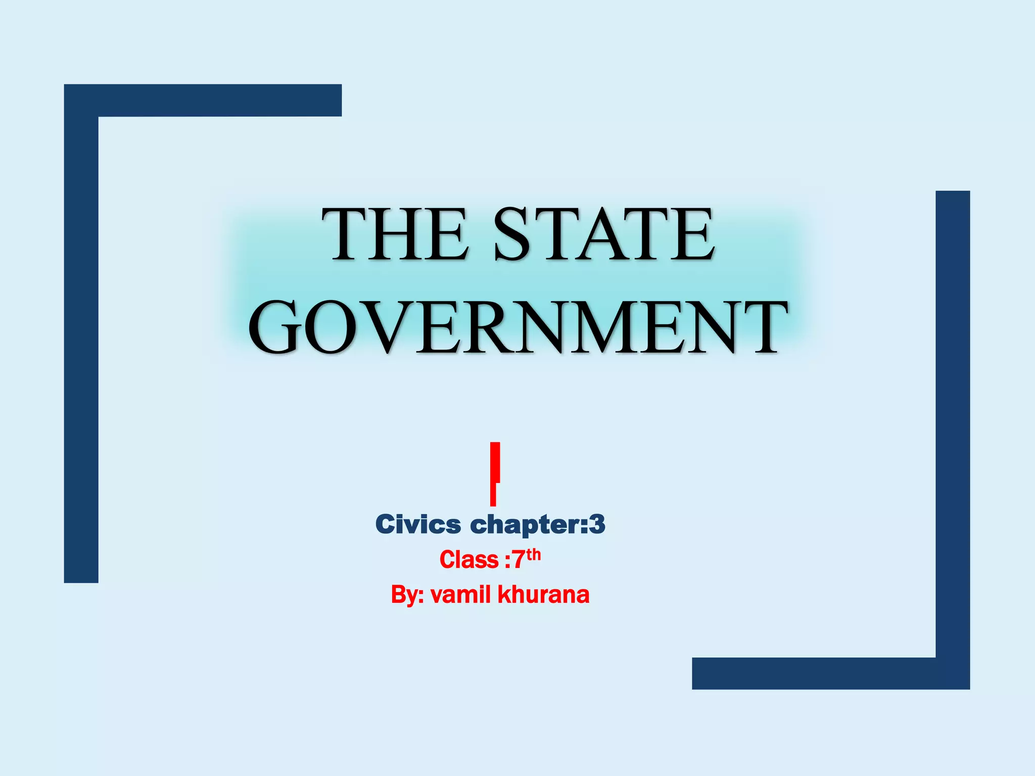 State government ch3 civics | PPTX