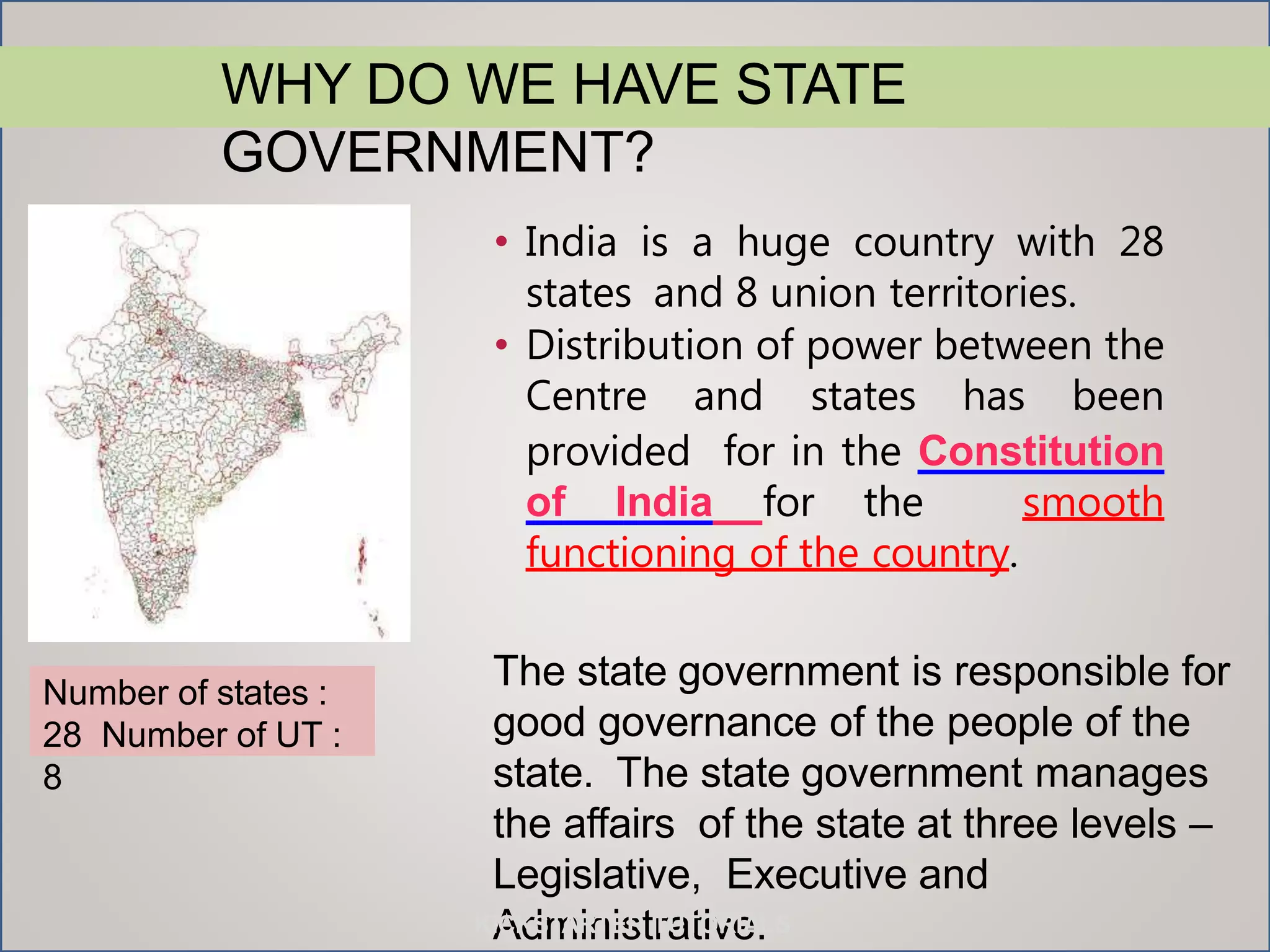 State government ch3 civics | PPTX