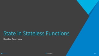 State in stateless serverless functions - Alex Pshul | PPTX