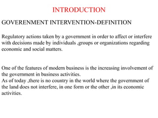 State intervention in india | PPTX