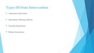 State intervention & political institution | PPT