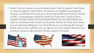 Statele unite ale americii ( Clasa a XI-a ) | PPTX