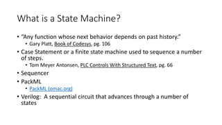 State Machines and PLC Programming.pptx | Programming Languages | Computing