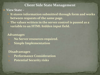 ASP.NET State management | PPTX
