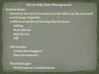 ASP.NET State management | PPTX