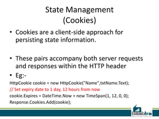 State management in ASP .NET