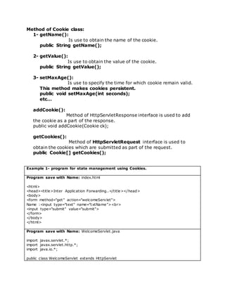 State management servlet | DOCX