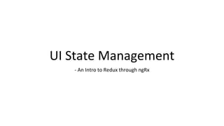 Frontend State management | PPTX