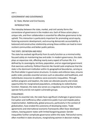 state market and civil socitey in detail | DOCX