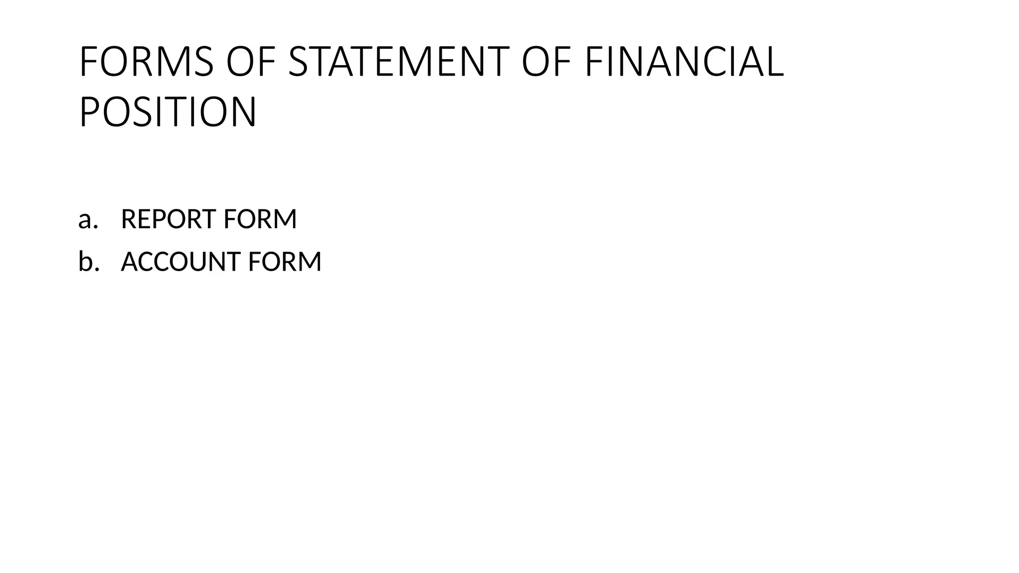 STATEMENT OF FINANCIAL POSITION ANALYSIS | PPT