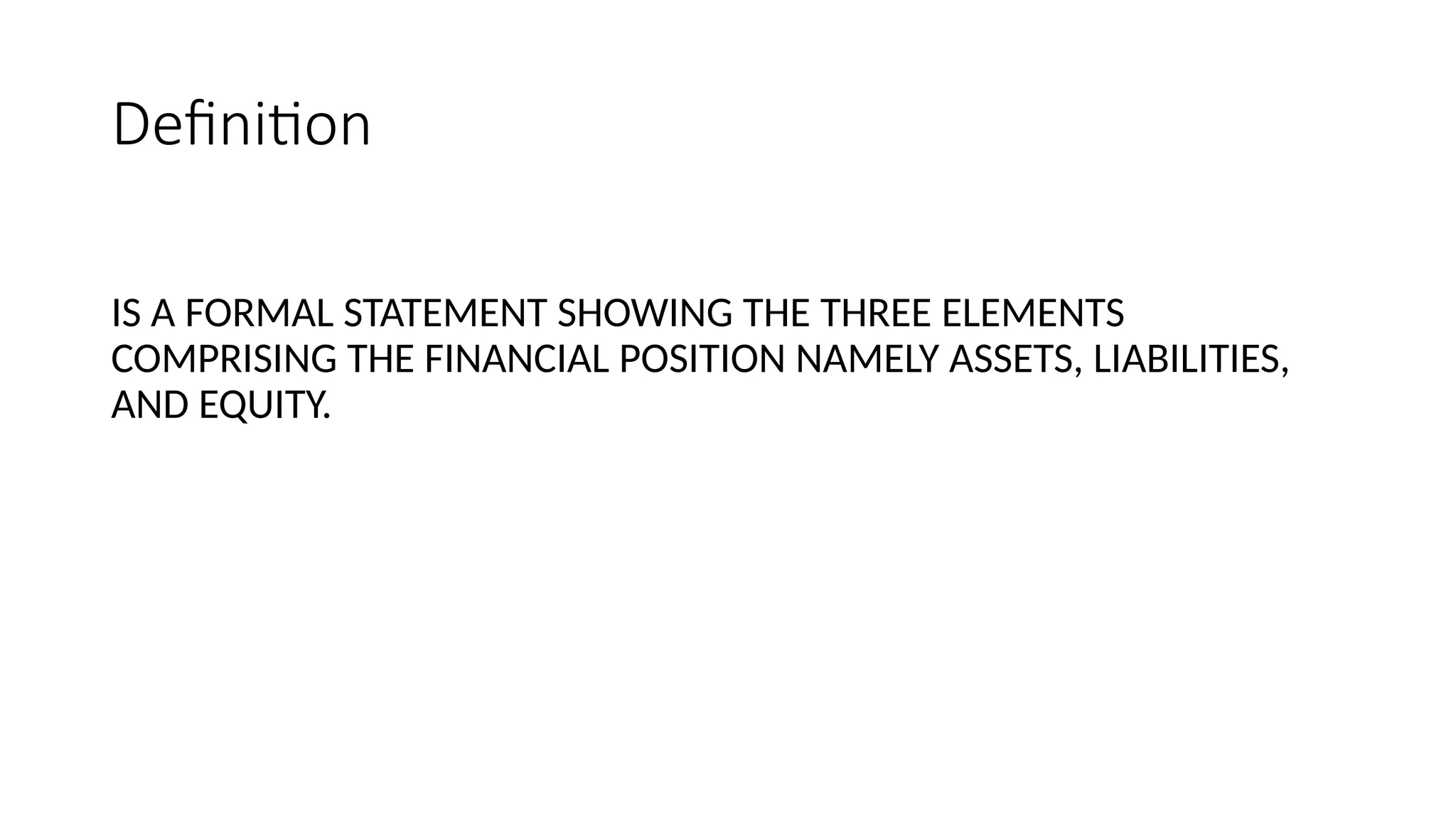 STATEMENT OF FINANCIAL POSITION ANALYSIS | PPT
