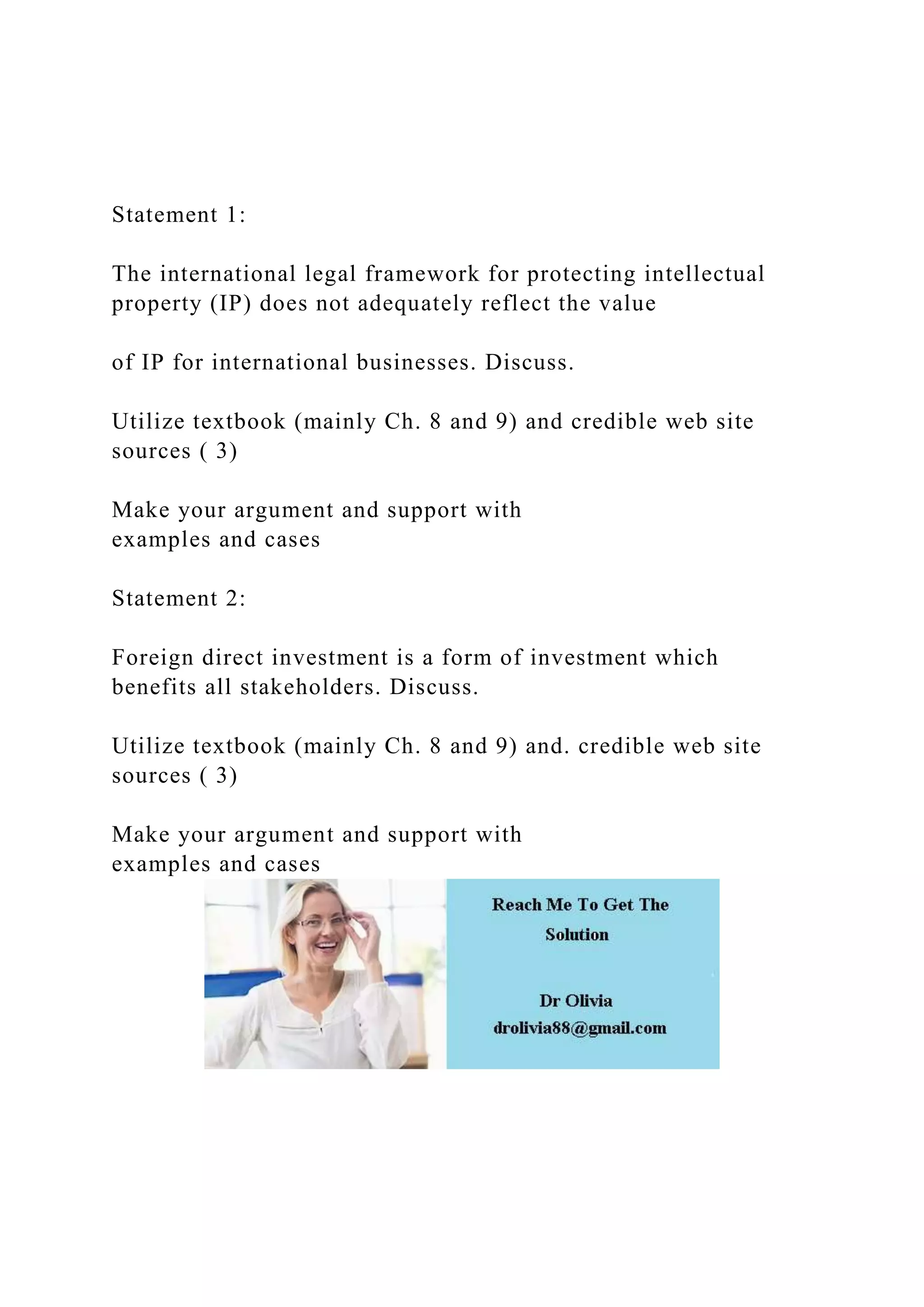 Statement 1The international legal framework for protecting.docx