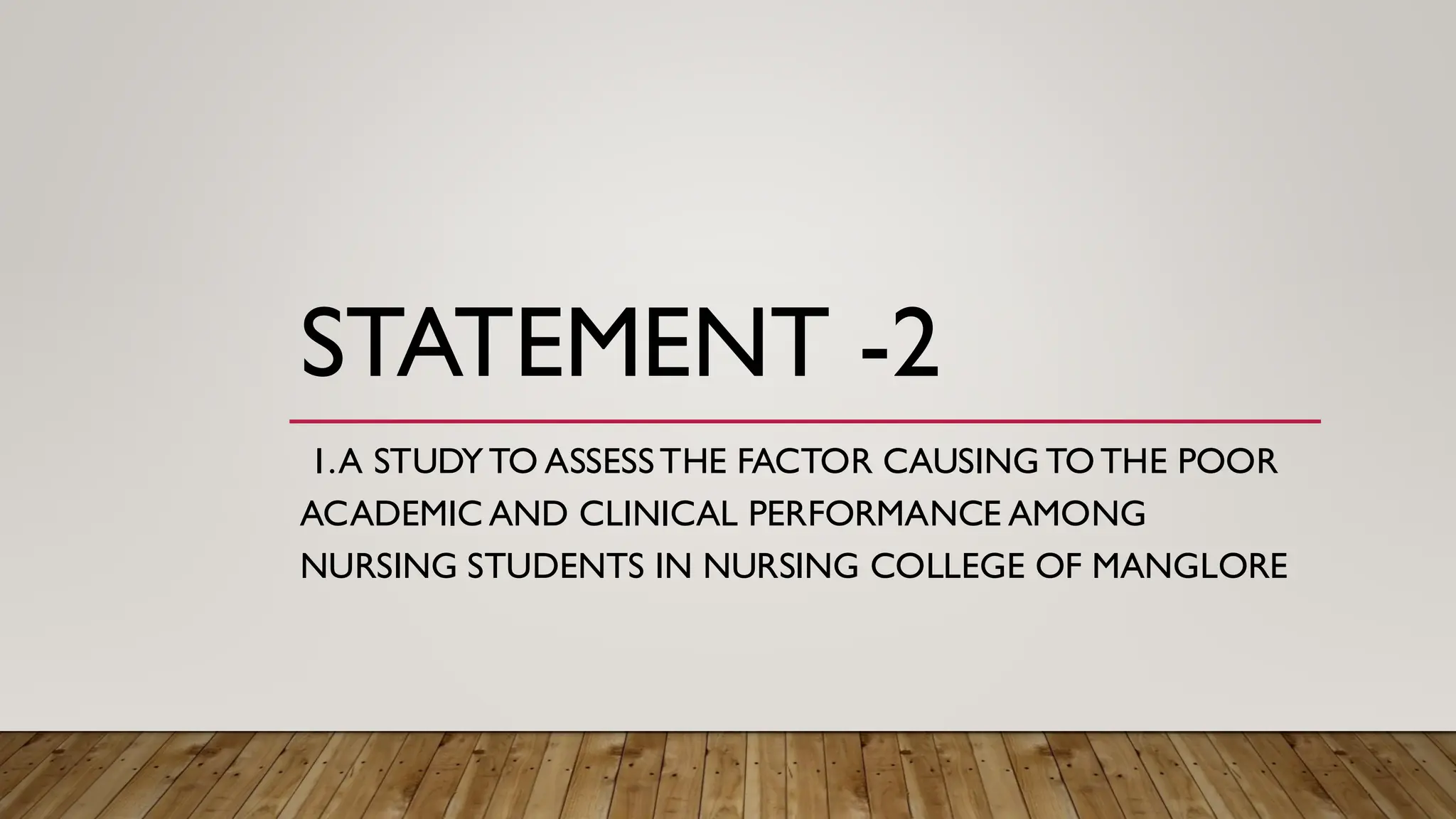 Research topic statement of the research | PPT