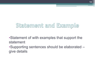Statement And Example 09 | PPT