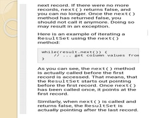 Statement and result object jdbc | PPT
