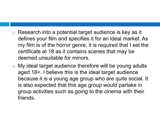 Statement + audience | PPT