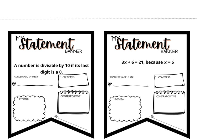 statement banner activity for Conditional | PPT
