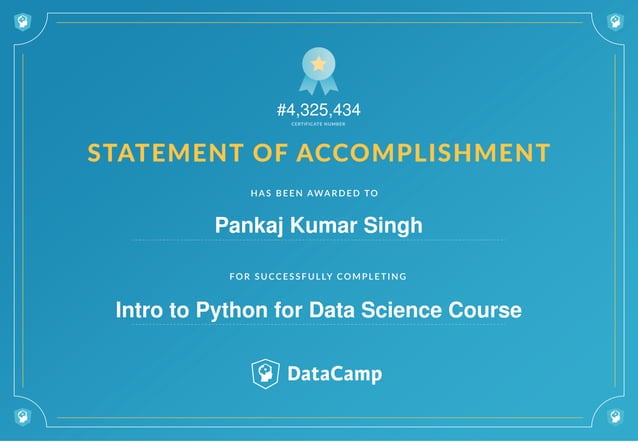 Datacamp_Statement of accomplishment | PDF