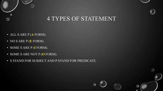 Statement of catagorical form logics | PPT