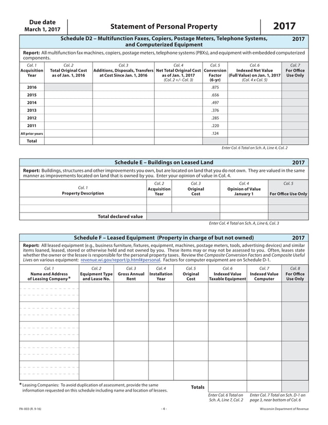 Statement Of Personal Property | PDF