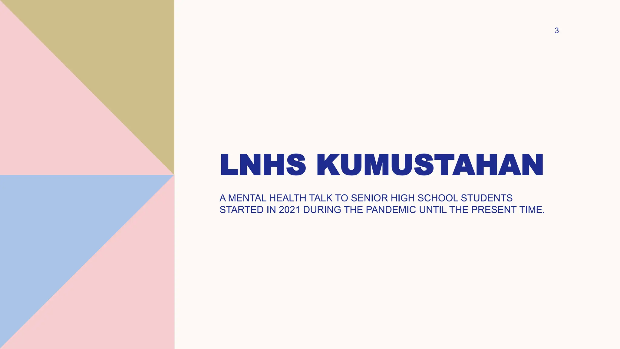 Statement of purpose - LNHS Kumustahan with TVL HE and ICT Learners ...