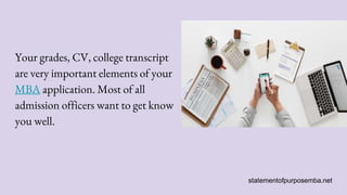 How to Write a Statement of Purpose for MBA? | PPT