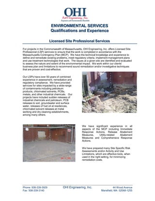 Statement Of Qualifications Update 8 2010 (2) | PDF