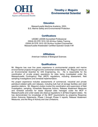 Statement Of Qualifications Update 8 2010 (2) | PDF