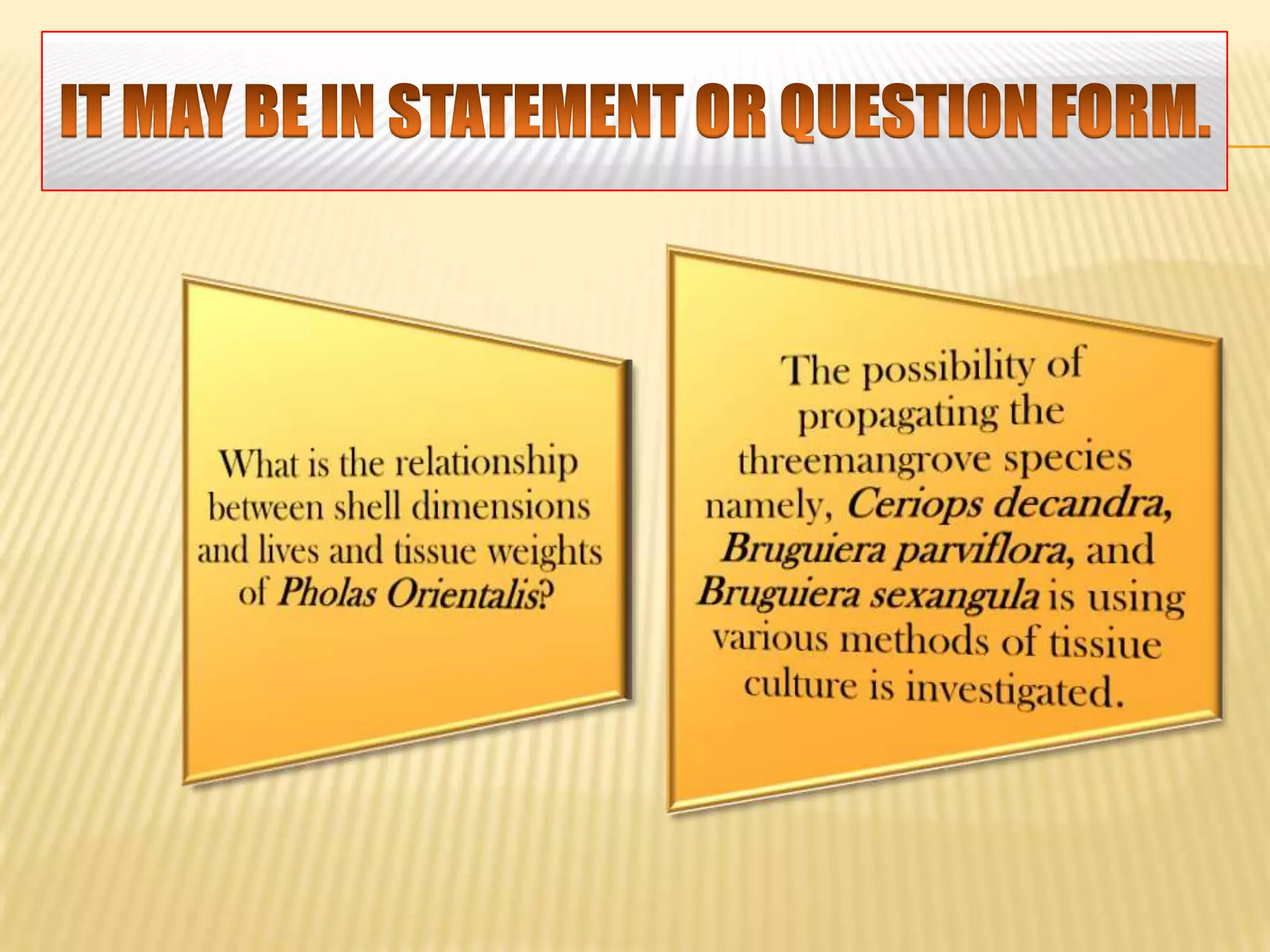 Statement of the problem (final) | PPTX