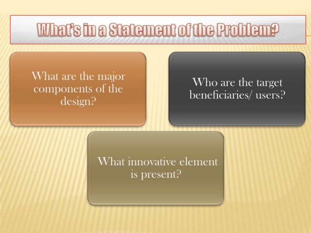 Statement of the problem (final) | PPTX