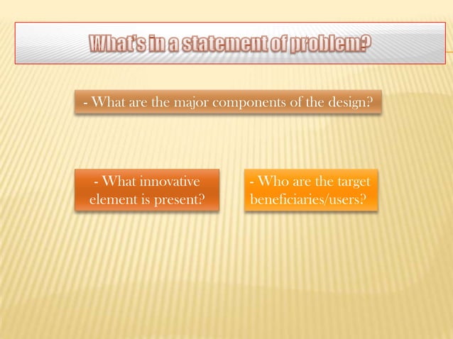 Statement of the problem (final) | PPTX