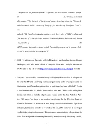 Statement of witness on issues faced by mr. stamp | PDF
