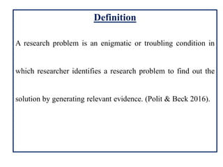 Selection of Resaerch Problem statement | PPTX