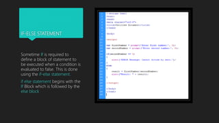STATEMENT’S AND LOOP’S | PPT