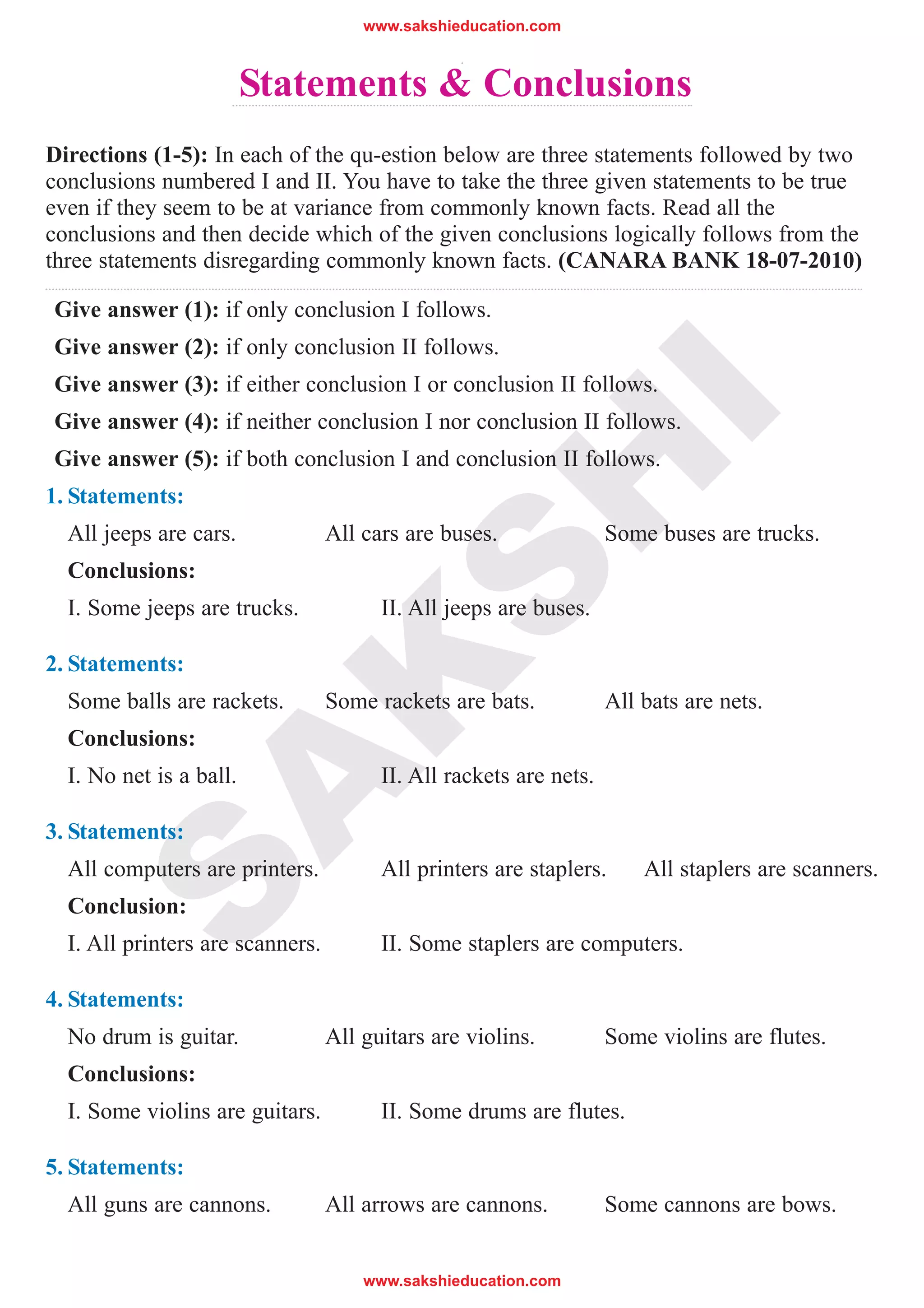 Statements conclusions 2 (1) | PDF