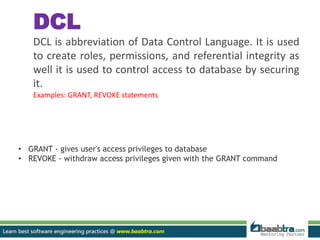 Statements,joins and operators in sql by thanveer danish melayi(1 ...