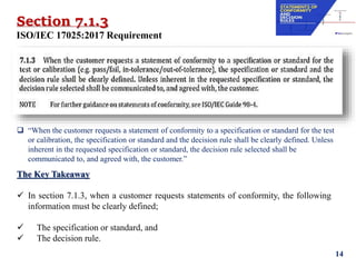 Statements of conformity and decision rules | PPTX