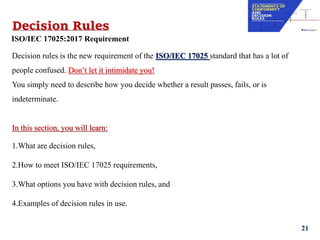 Statements of conformity and decision rules | PPTX