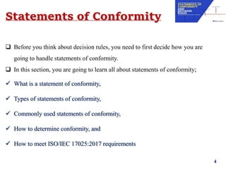 Statements of conformity and decision rules | PPTX
