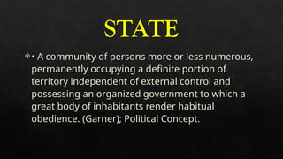 Philippine Politics and Governance LESSON: STATE AND NATION | PPTX