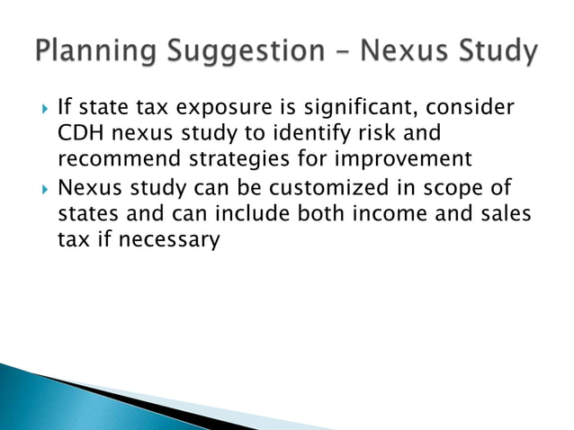 State Income Tax Nexus | PPTX