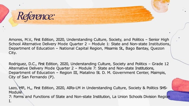 STATE AND NON STATE INSTITUTION POWERPOINT PREENTSTION | PPTX ...