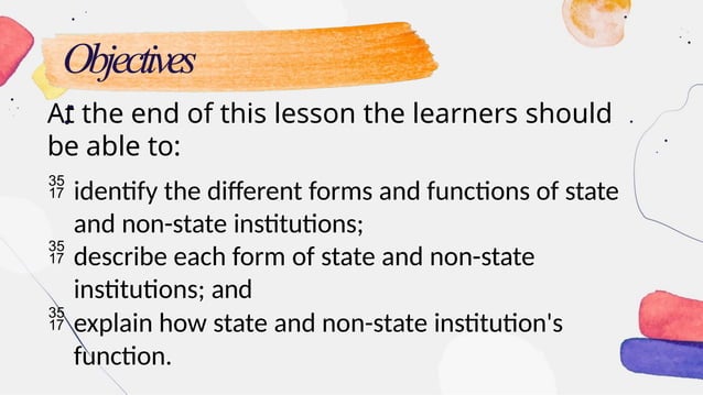 STATE AND NON STATE INSTITUTION POWERPOINT PREENTSTION | PPTX ...