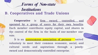 STATE AND NON STATE INSTITUTION POWERPOINT PREENTSTION | PPTX